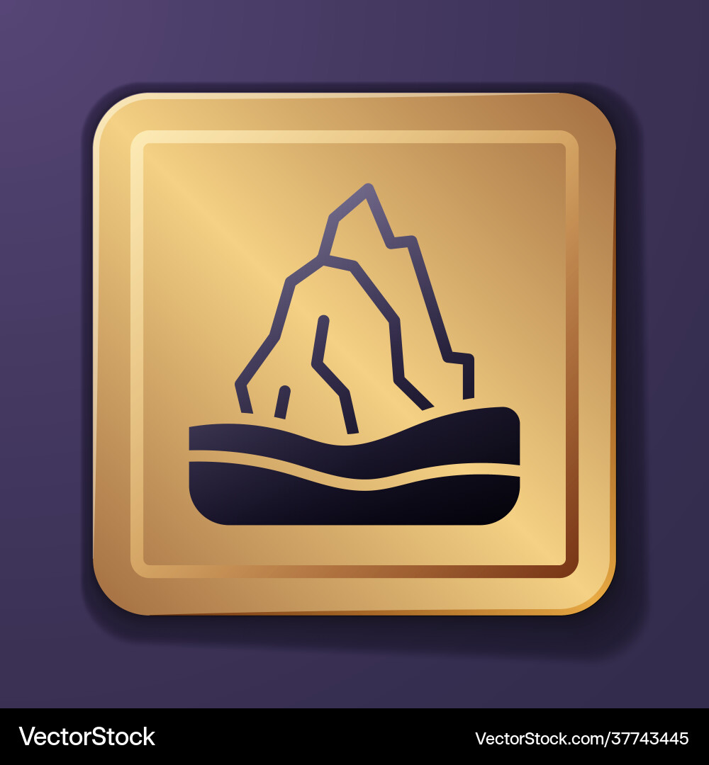 Purple iceberg icon isolated on background Vector Image