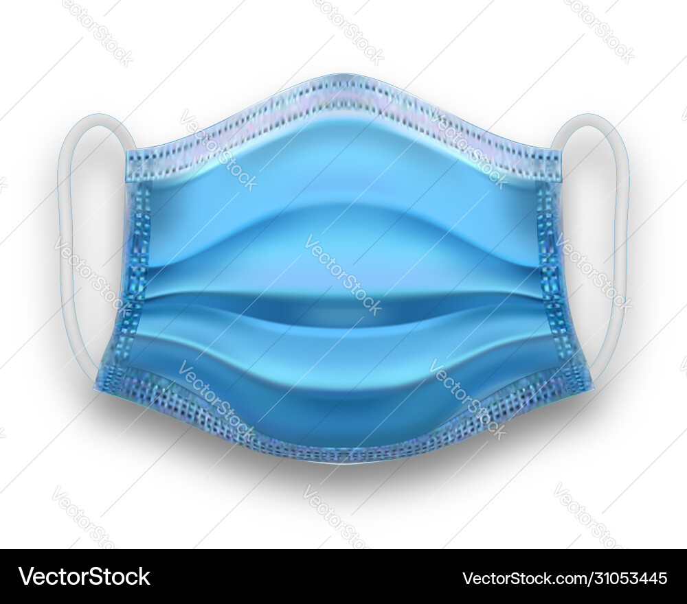 Realistic 3d medical respiratory protective mask Vector Image