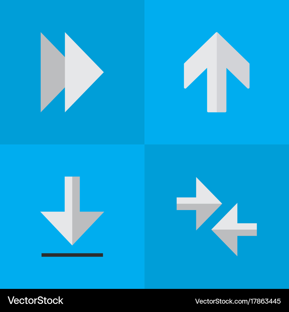 Set of simple indicator icons Royalty Free Vector Image