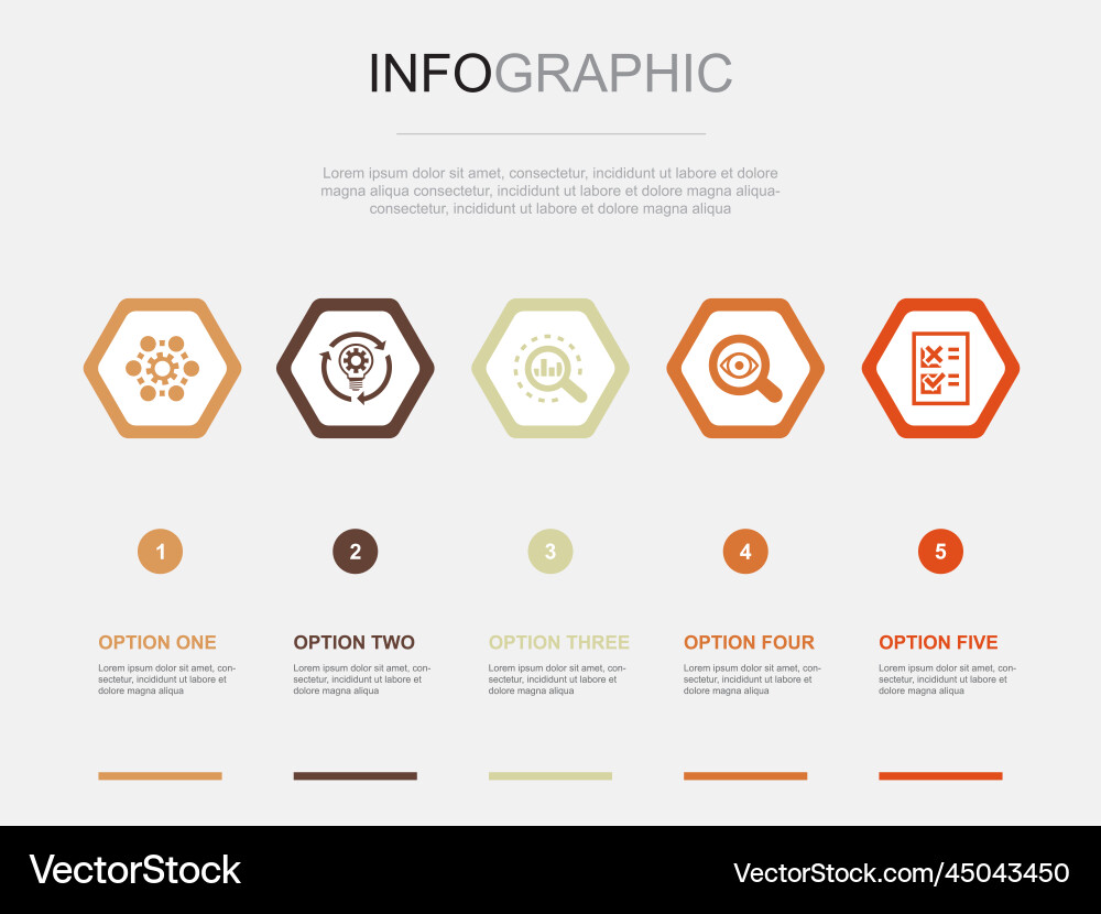 Business process icons infographic design template