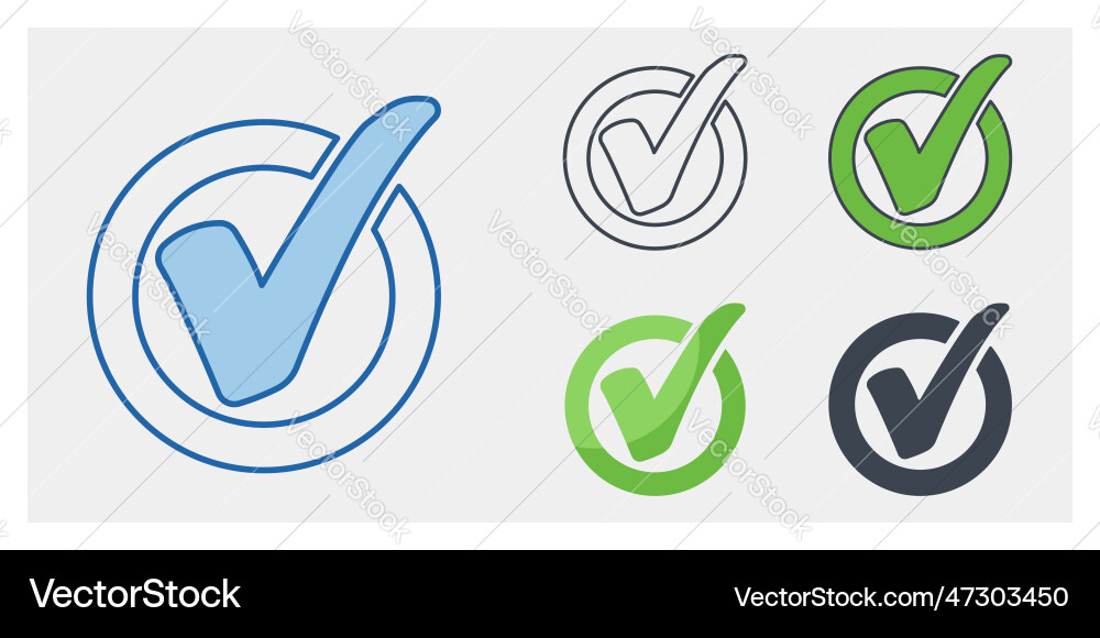 Check mark icon symbol template for graphic Vector Image