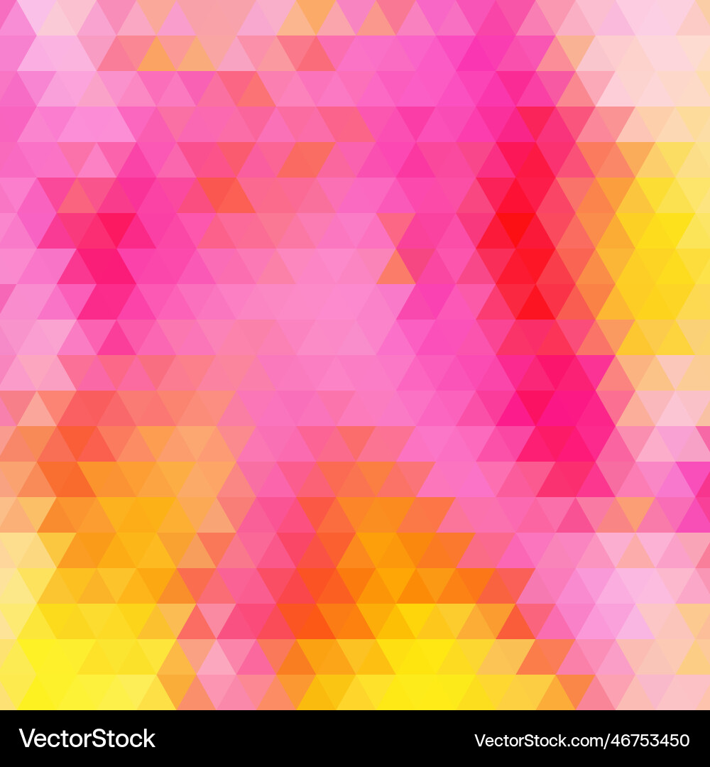 Colorful triangles pink and yellow triangles eps Vector Image