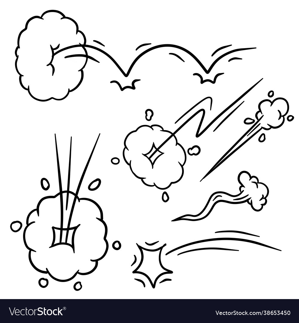Effect comic speed bubble cloud Royalty Free Vector Image