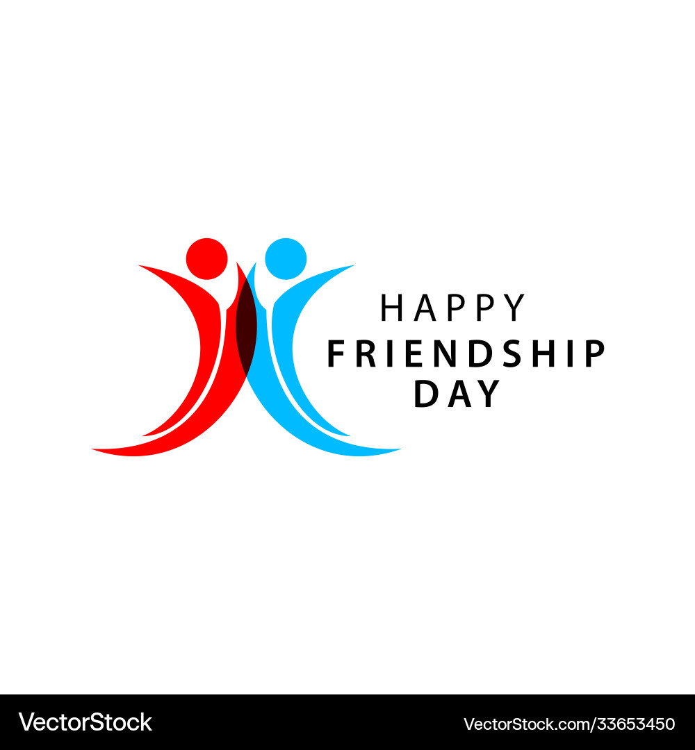 Happy friendship day template design Royalty Free Vector