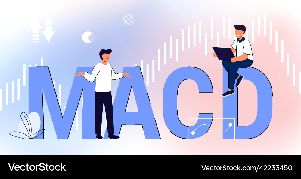 Macd moving average convergence divergence Vector Image