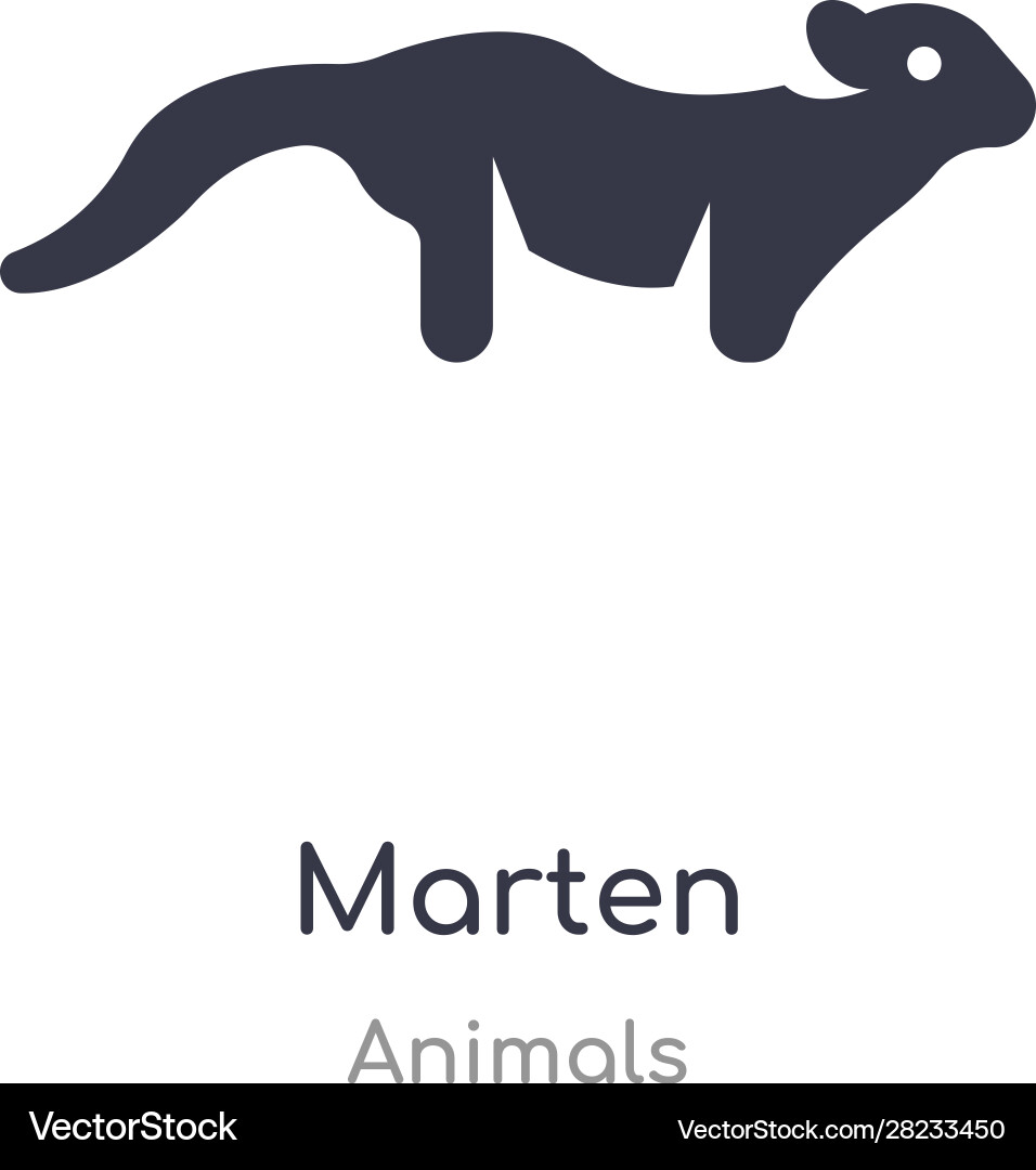 Marten icon isolated from animals Royalty Free Vector Image