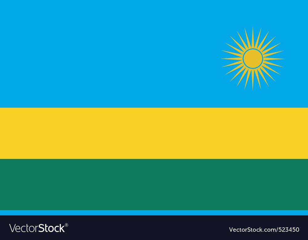 Rwandan flag Royalty Free Vector Image - VectorStock