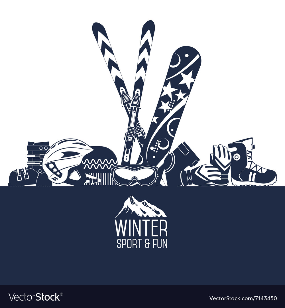Skiing extreme winter sports Royalty Free Vector Image