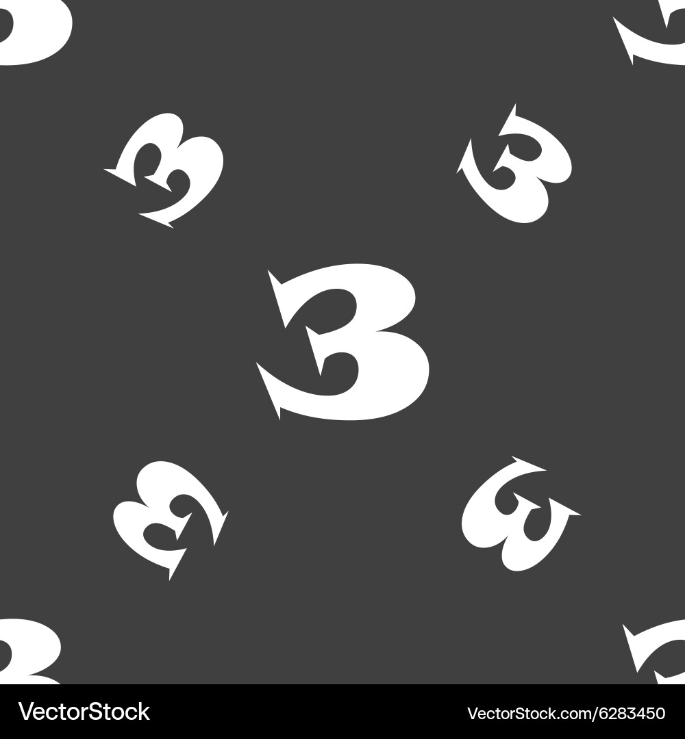 Third place award sign winner symbol step three Vector Image