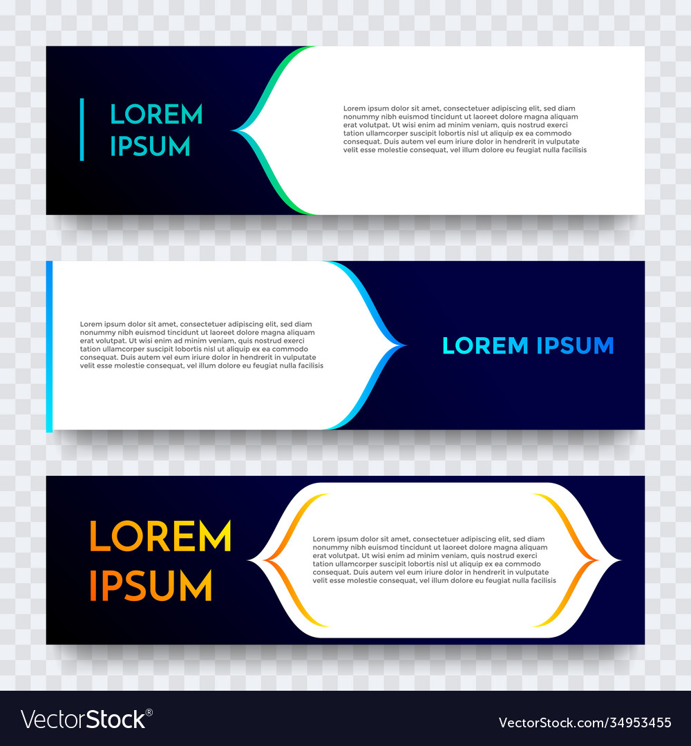 Abstract geometric web banner gradient template Vector Image