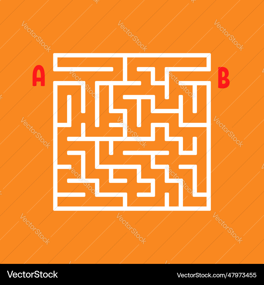 Abstract square maze game for kids puzzle Vector Image
