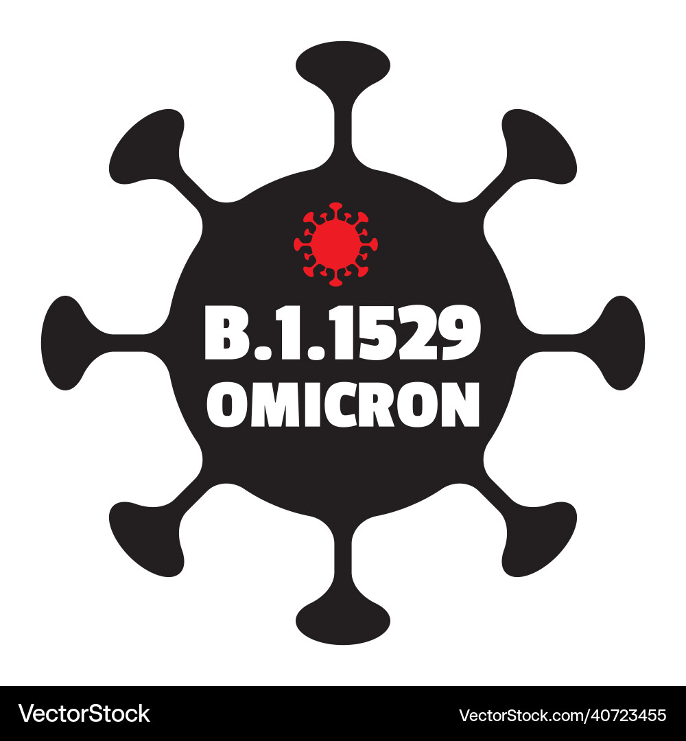 B11529 omicron virus icons Royalty Free Vector Image