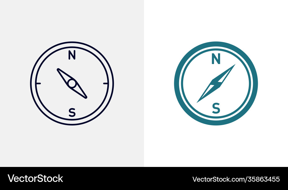 Compass icon template travel design icon concepts Vector Image