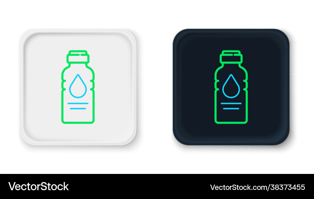 Line bottle water icon isolated on white Vector Image