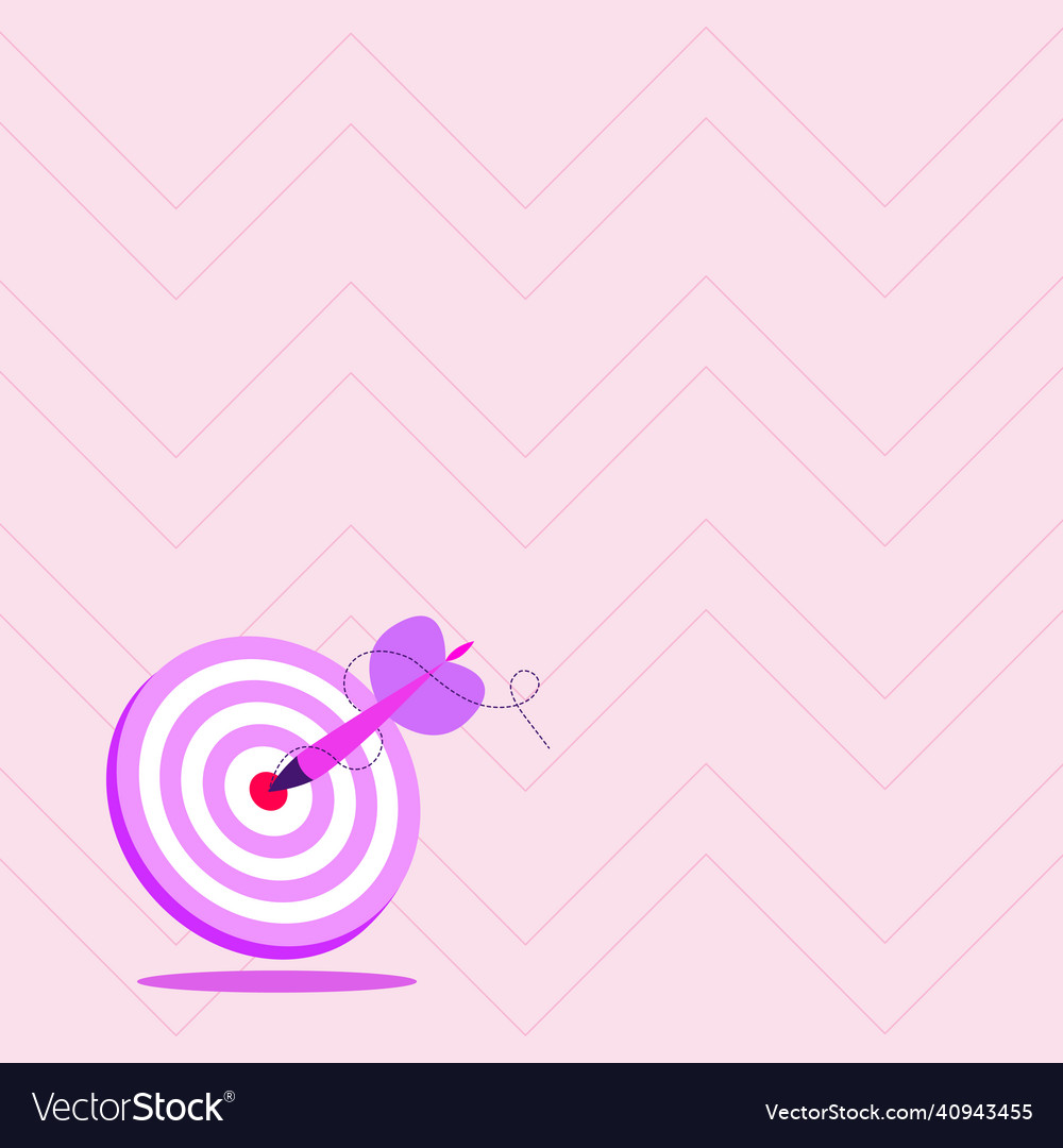 Presenting message hitting target concept Vector Image