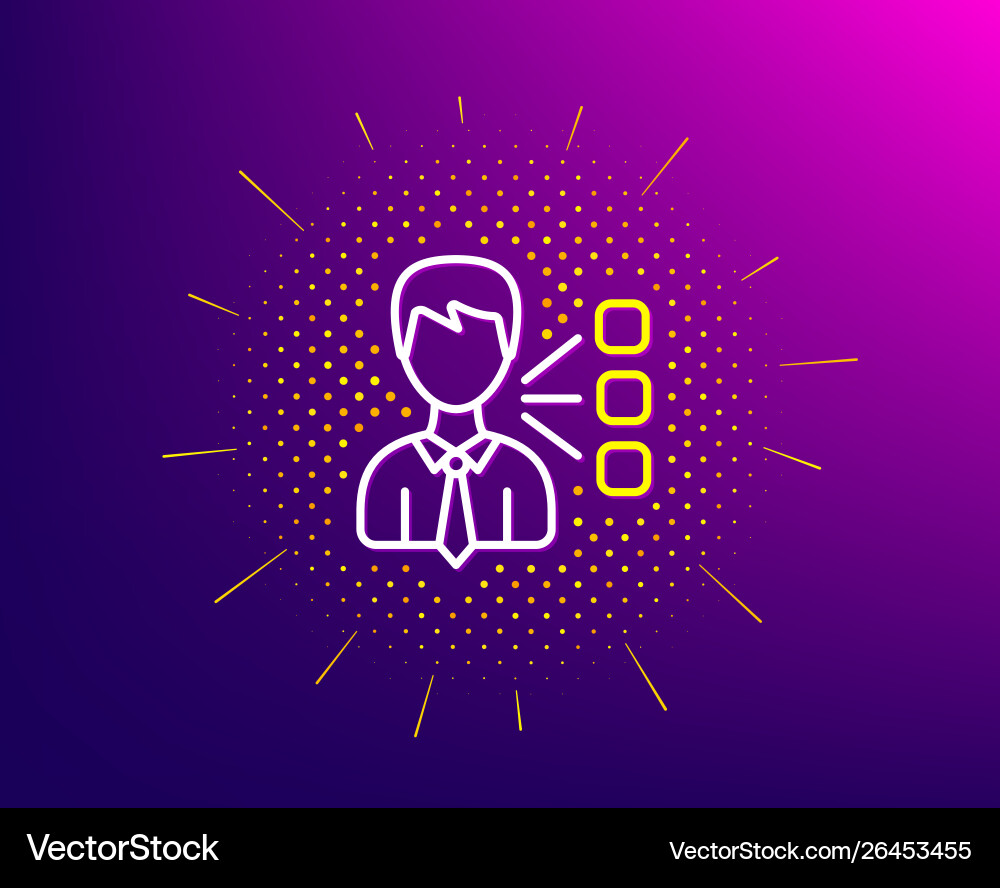 Third party line icon team leader sign Royalty Free Vector