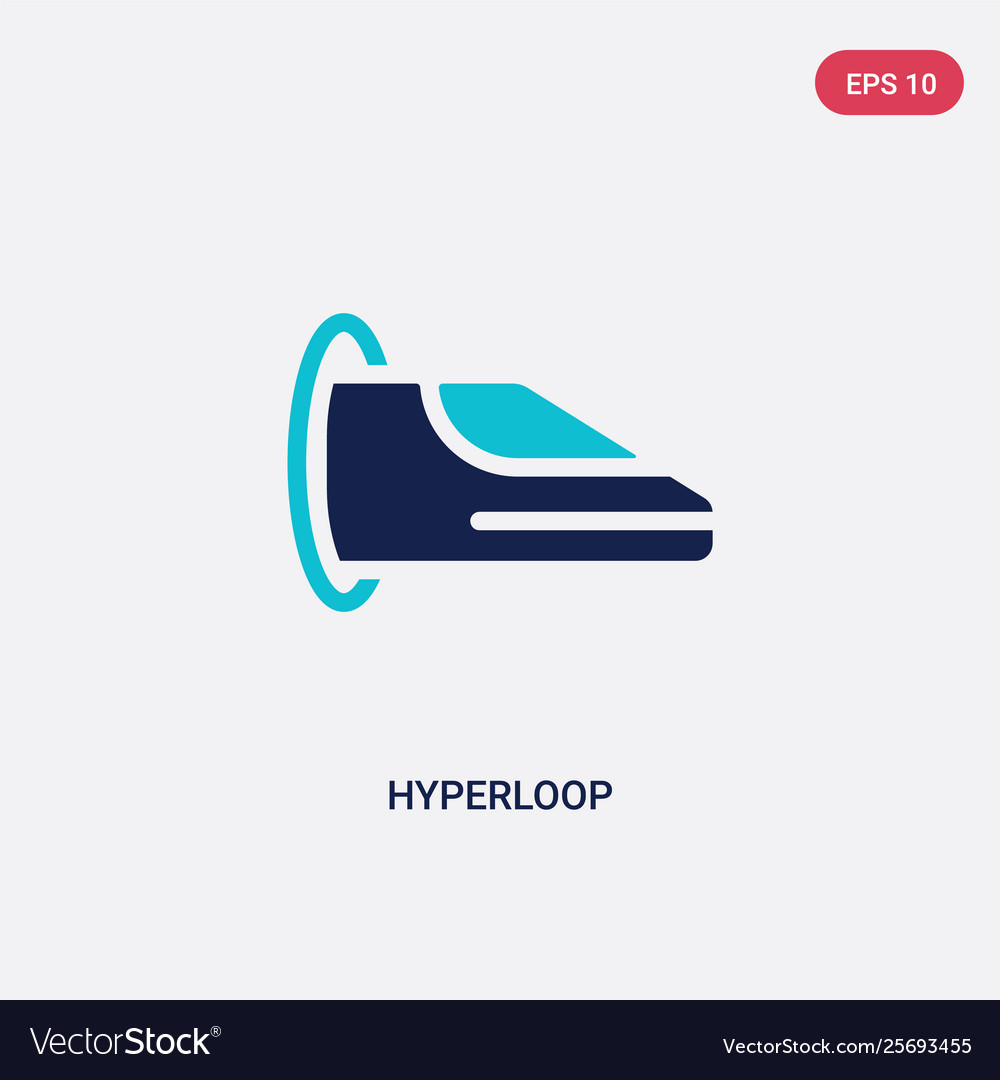 Two color hyperloop icon from artificial Vector Image