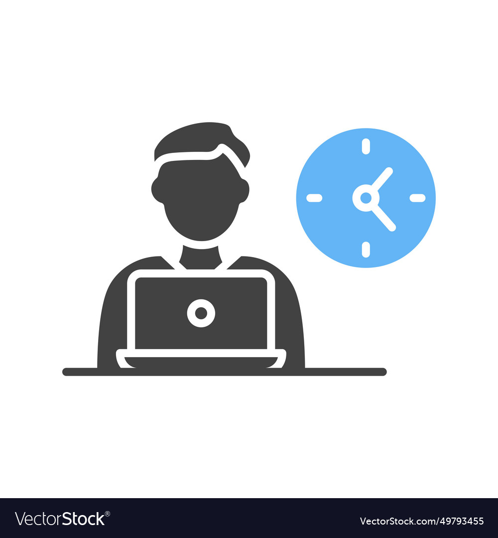 Working time icon image Royalty Free Vector Image
