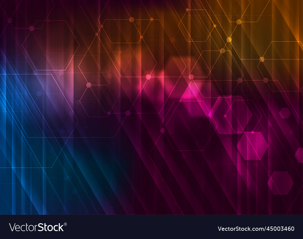 Abstract glowing technology background with Vector Image