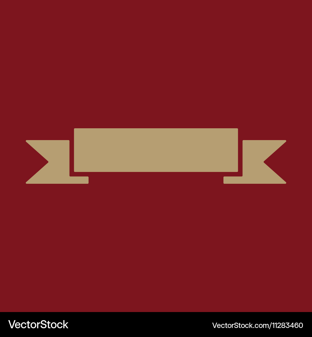 Banner icon ribbon symbol flat Royalty Free Vector Image