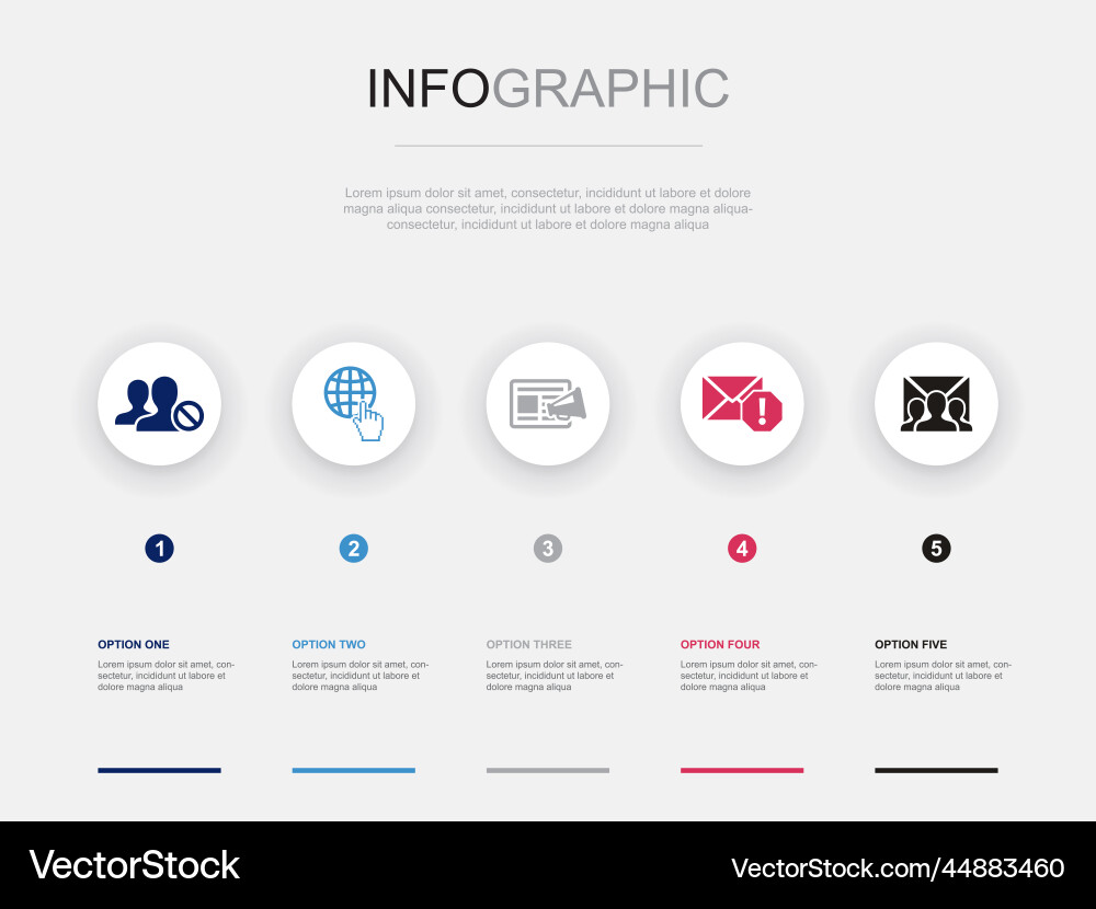 Blacklist internet content marketing spam Vector Image