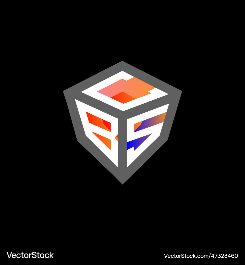 Cbs letter logo creative design with graphic Vector Image