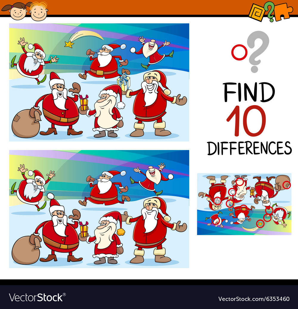 Educational differences task Royalty Free Vector Image