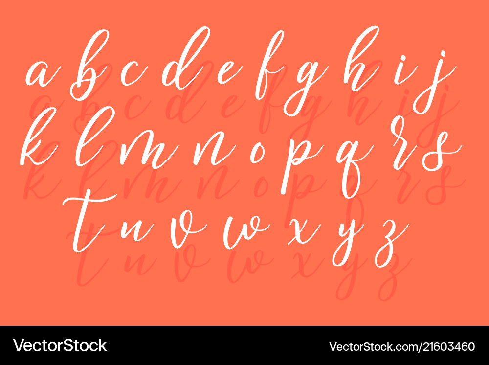 Hand drawn letters lettering and custom Royalty Free Vector