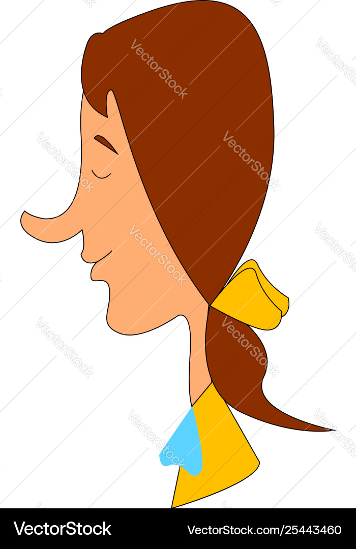 Image boy in yellow or color Royalty Free Vector Image