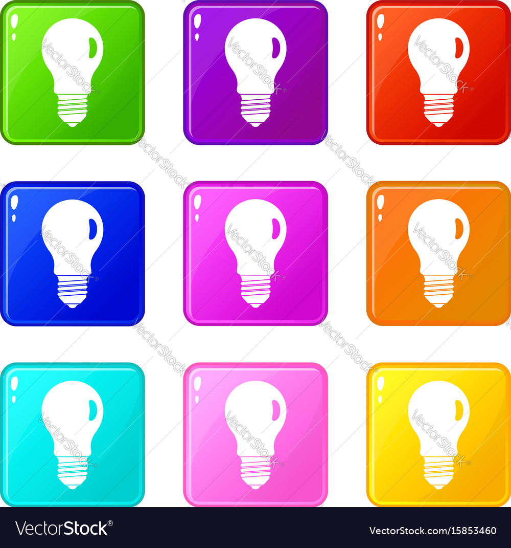 Lamp icons 9 set Royalty Free Vector Image - VectorStock Lamp icons 9 set Royalty Free Vector Image - VectorStock