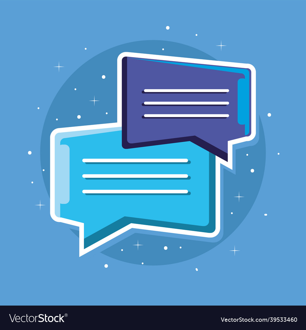 Message speech bubble Royalty Free Vector Image