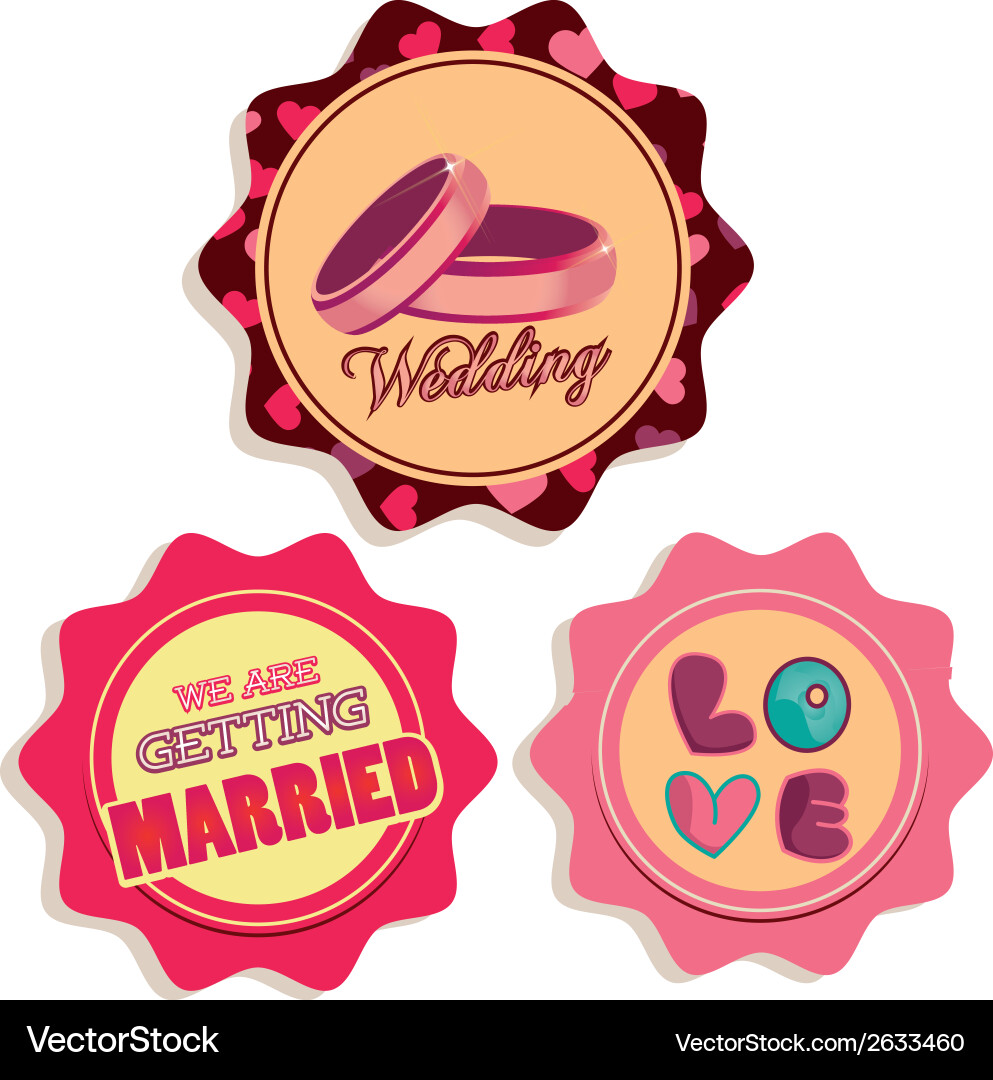 Three different icons with elements Royalty Free Vector