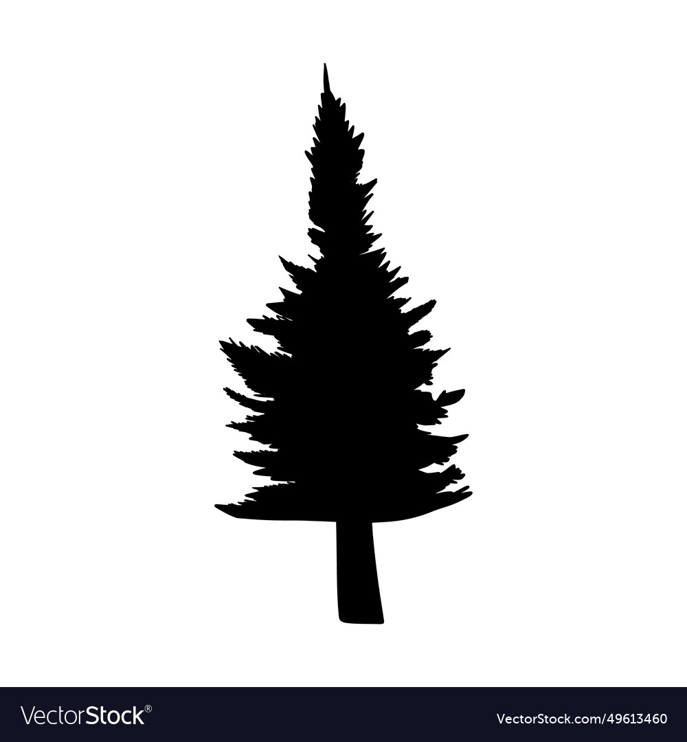Tree silhouette icon Royalty Free Vector Image