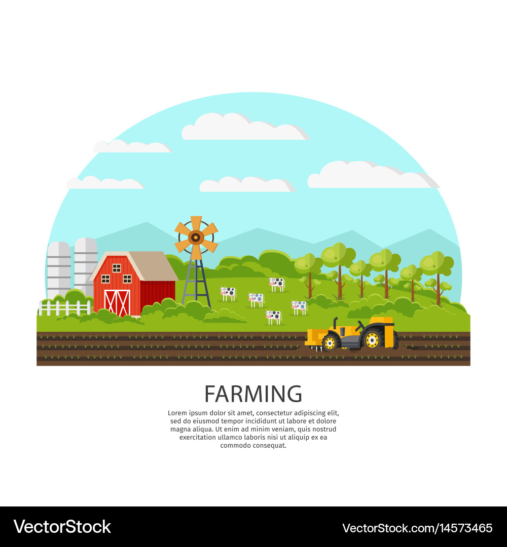 Agriculture and farming concept Royalty Free Vector Image