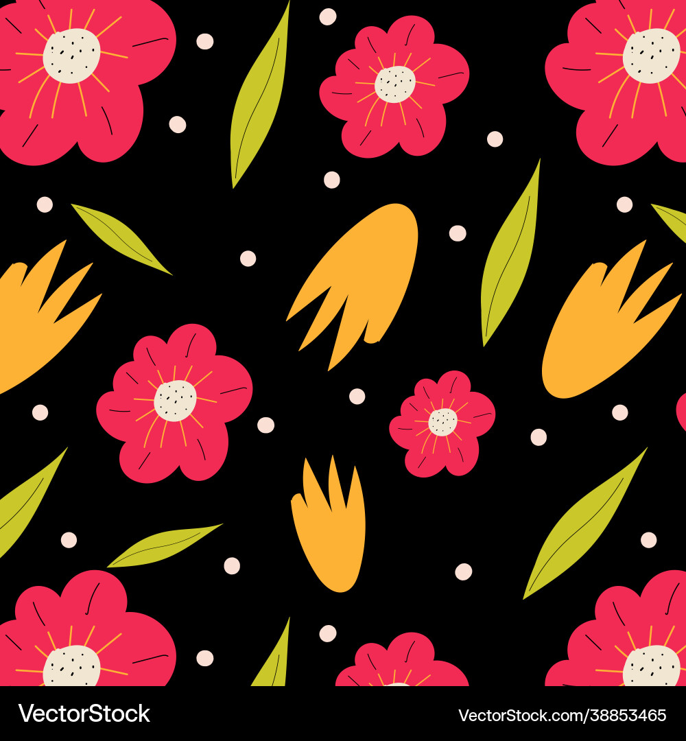 Beautiful abstract template with a bright floral Vector Image