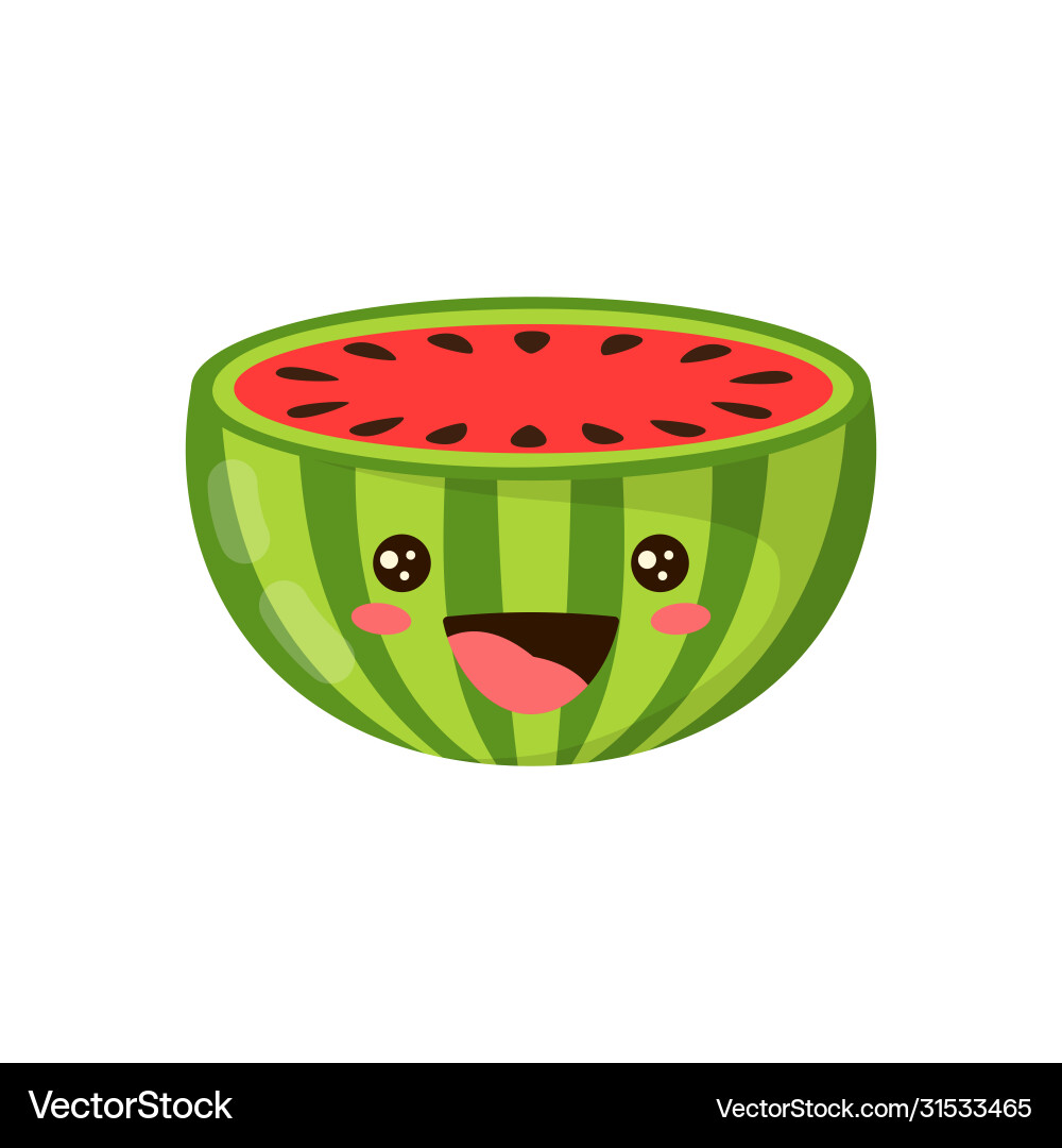 Cartoon watermelon isolated on white Royalty Free Vector