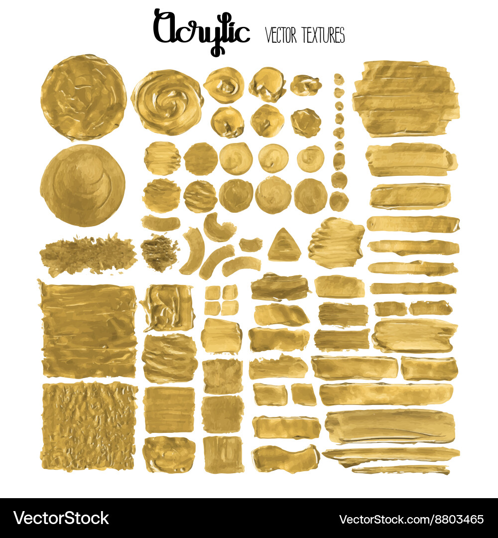 Collection of acrylic textures Royalty Free Vector Image