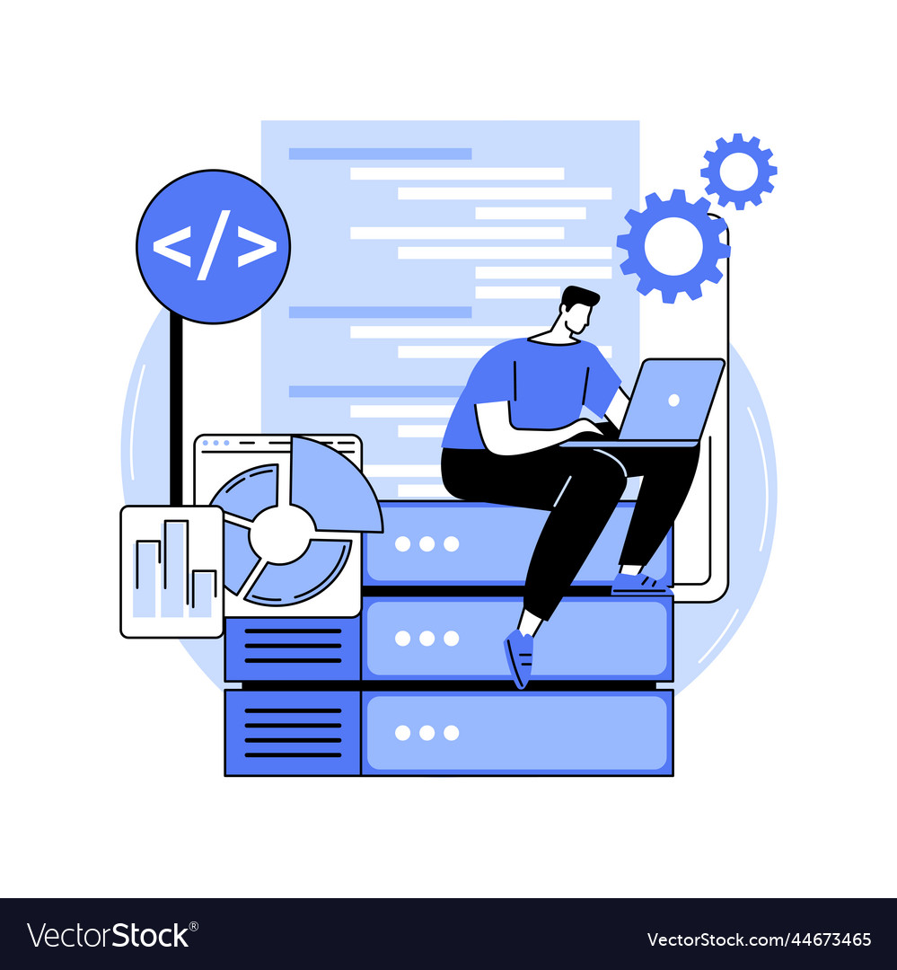 Database Programming Isolated Cartoon Royalty Free Vector