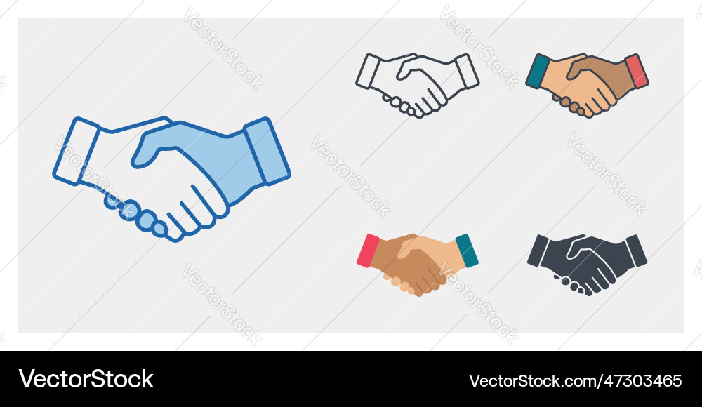 Handshake icon symbol template for graphic and Vector Image