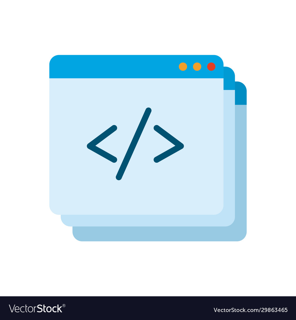 Isolated website page flat style icon Royalty Free Vector