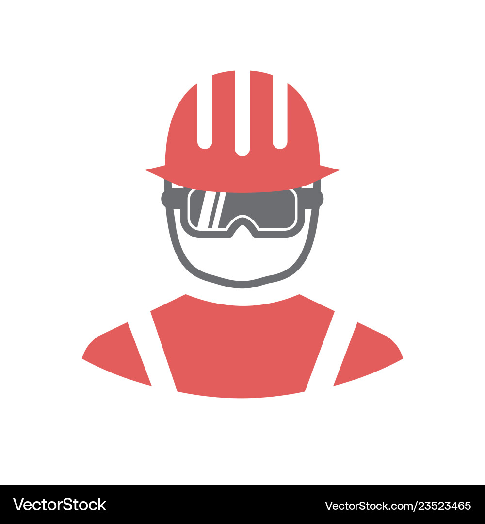 Safety eye protection icon on white background Vector Image