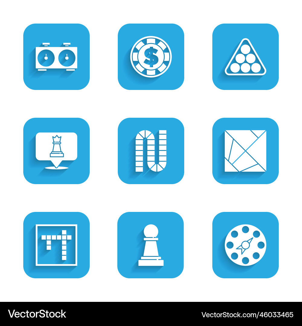 Set board game chess twister rubik cube bingo Vector Image