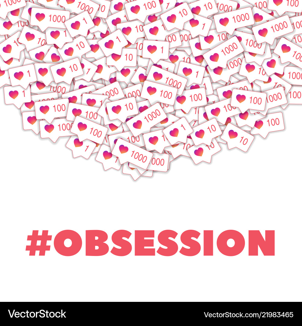 Social media icons obsession Royalty Free Vector Image