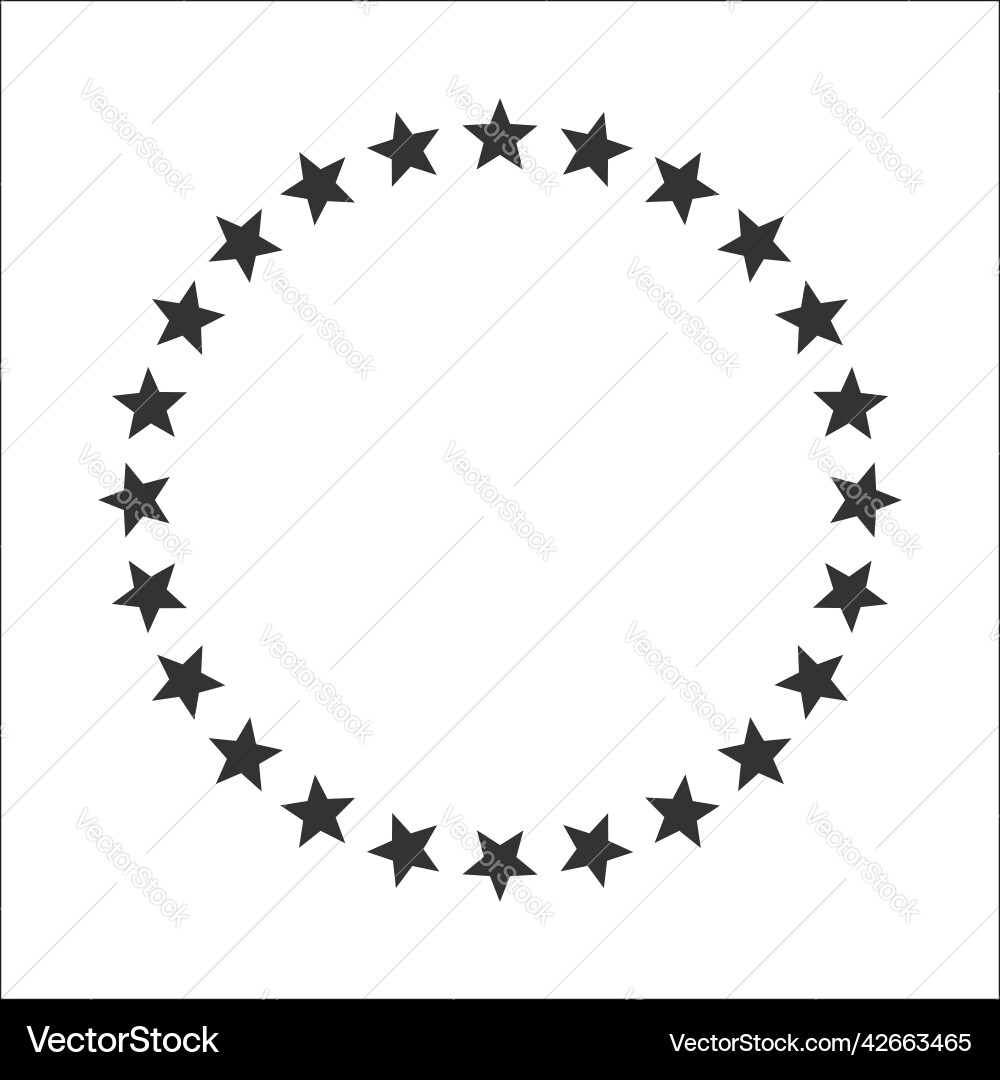 Stars circle icon for sign logo or frame Vector Image