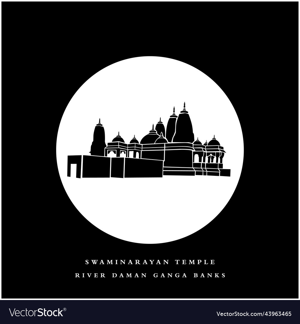 Swaminarayan temple in daman icon Royalty Free Vector Image