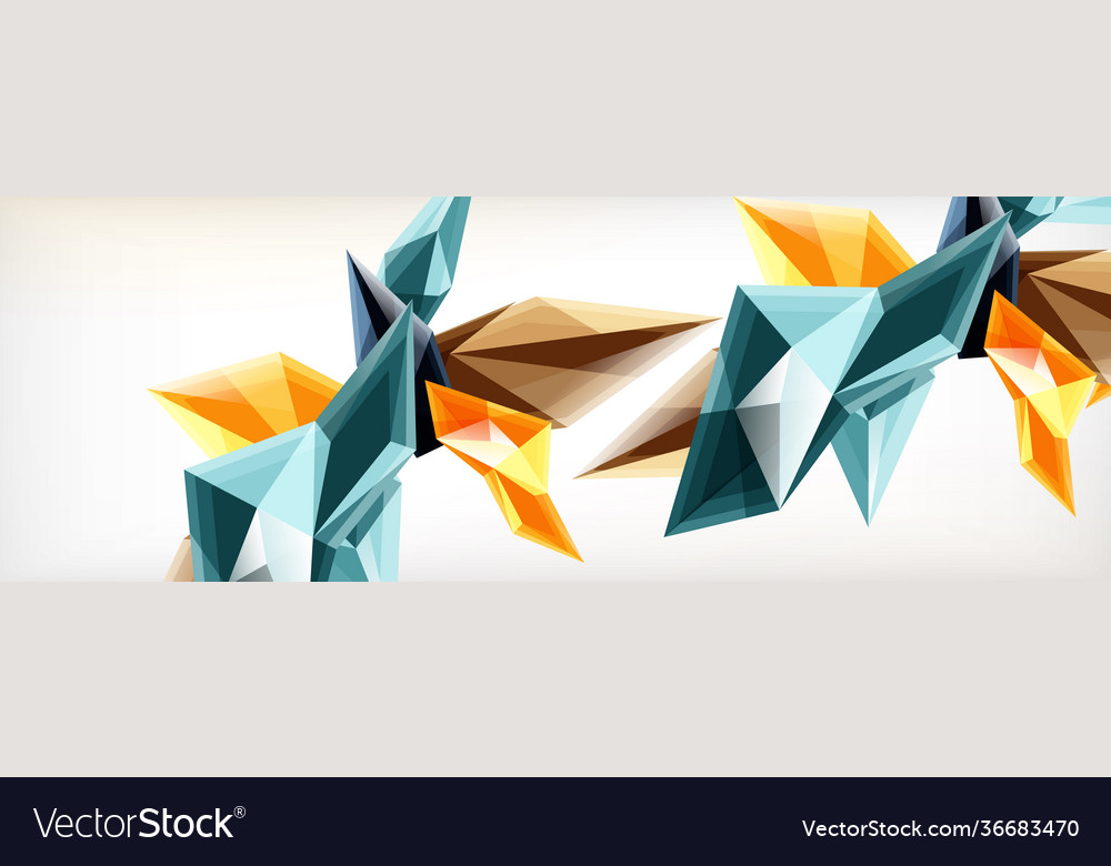 3d triangles and pyramids abstract Royalty Free Vector Image