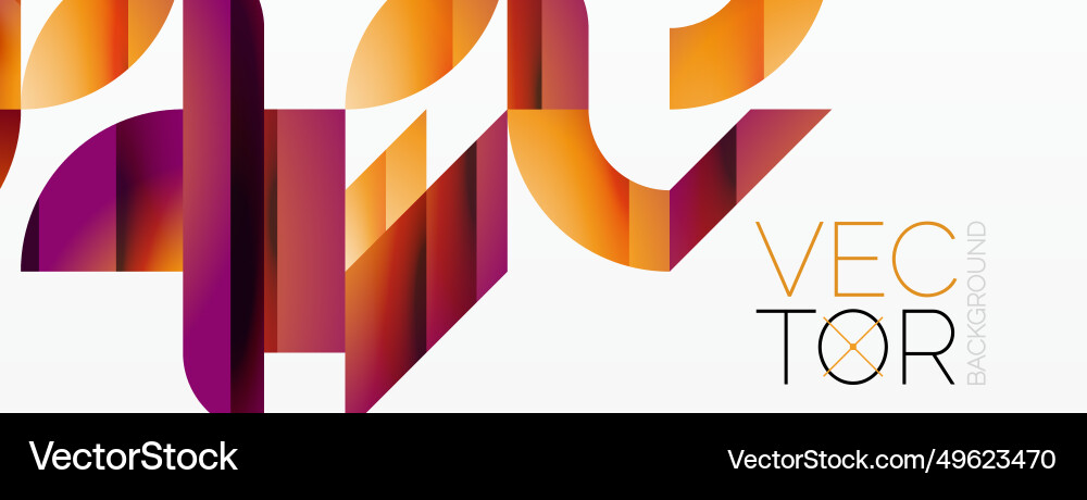 Assorted geometric shapes unite in a minimalistic Vector Image