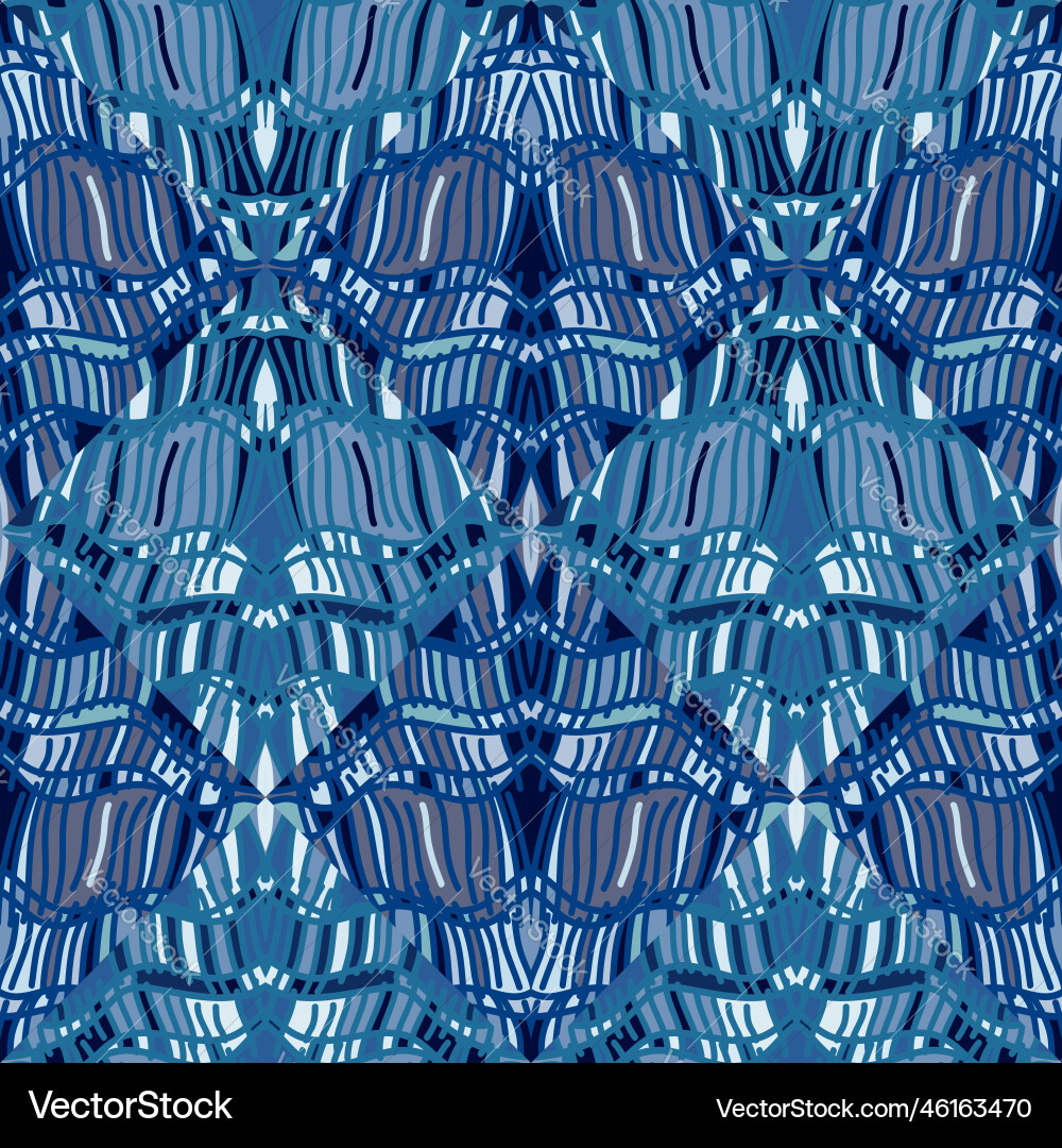 Aztec mosaic tile abstract tribal seamless Vector Image