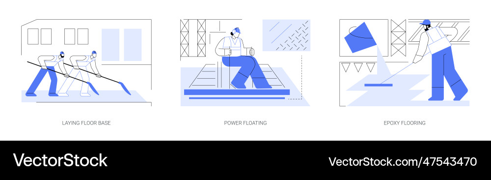 Commercial prorerty flooring abstract concept Vector Image