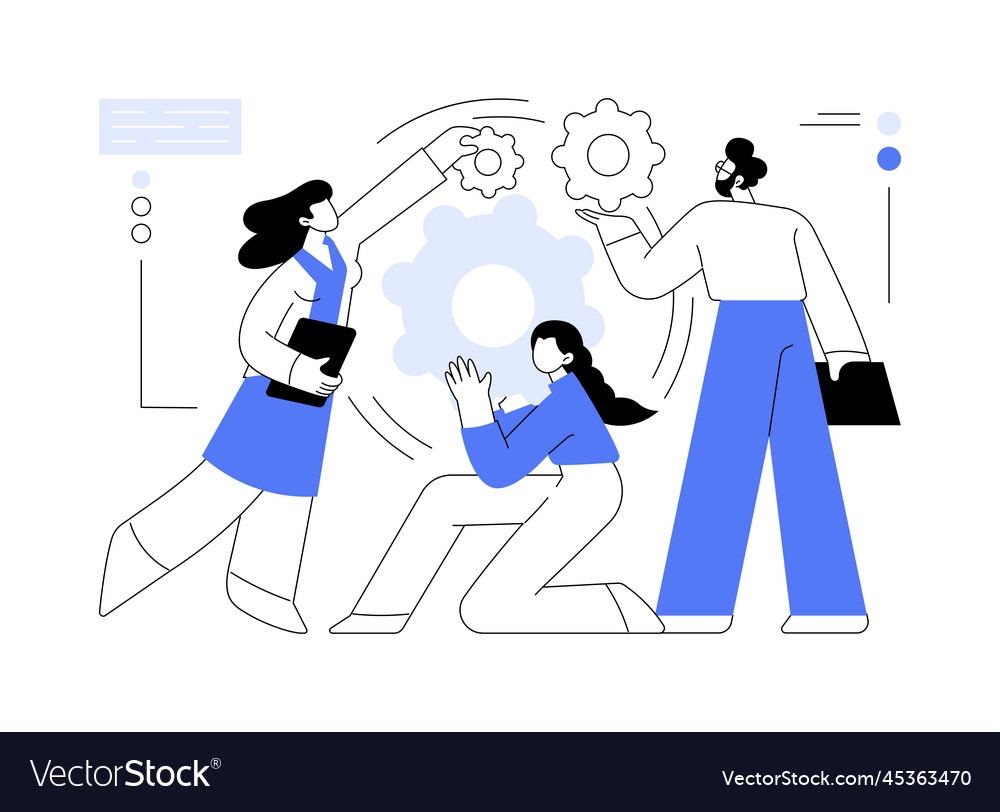 Dedicated team abstract concept Royalty Free Vector Image Dedicated team abstract concept Royalty Free Vector Image